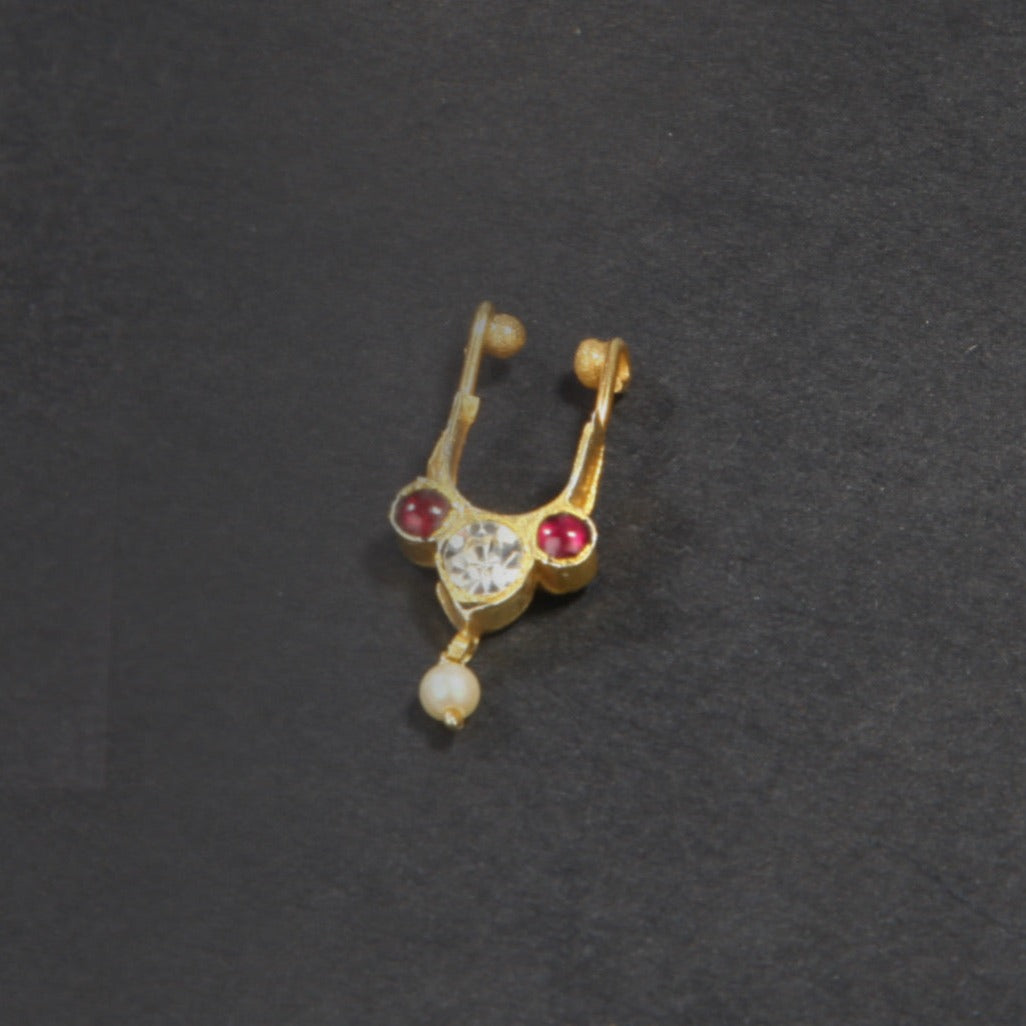 Iha Septum Nose Pin | Purely Temple | Jewellery for Bharatanatyam ...